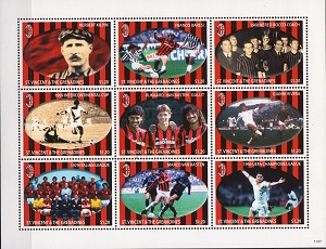 2011-St.Vicent-Clubul italian de fotbal AC Milan. – Marry Stamps
